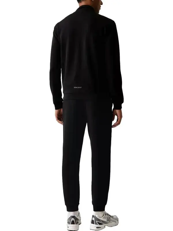 EA7 Logo-print Zip-up Tracksuit - Black