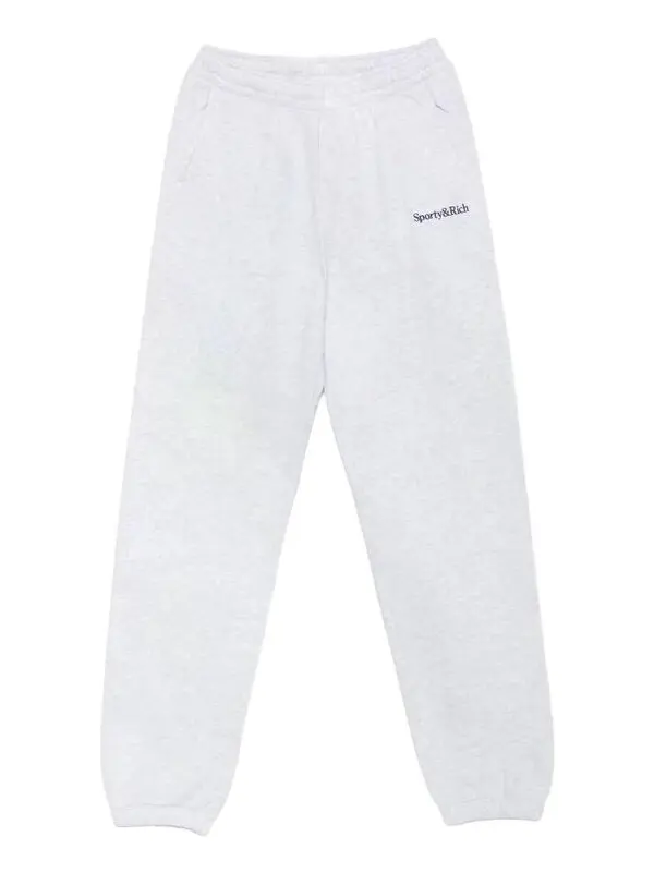 SPORTY & RICH Logo-embroidered Track Pants - Grey