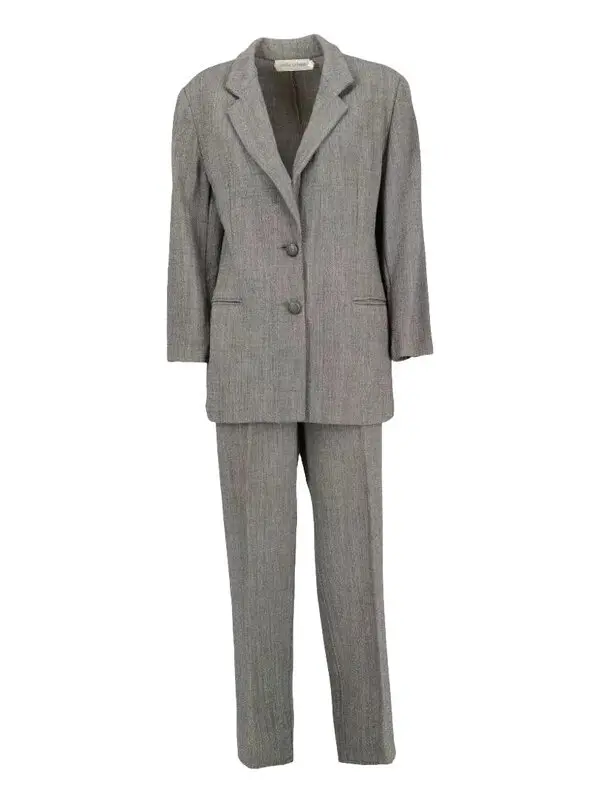 MILA SCHON Notched-lapel Trouser Suit - Grey