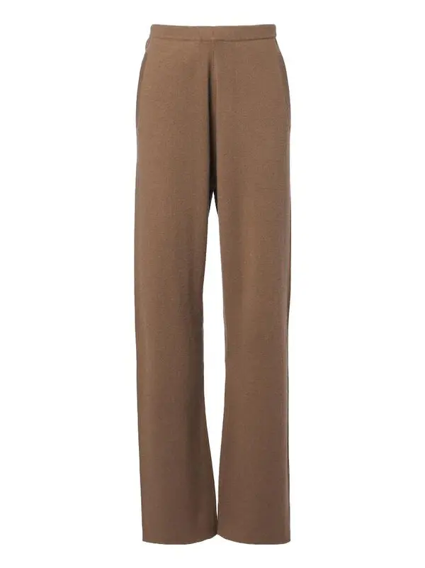 Extreme Cashmere N°479 Runaway Cashmere-blend Wide-leg Pants - Beige