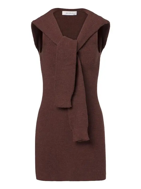 AYA MUSE Vao Minidress - Brown