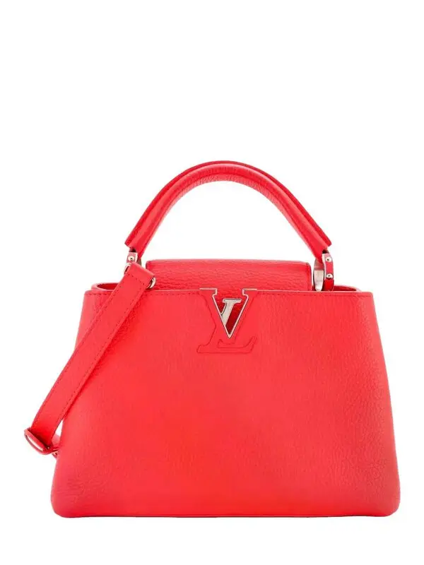 LOUIS VUITTON Capucines Bb Satchel Bag - Red