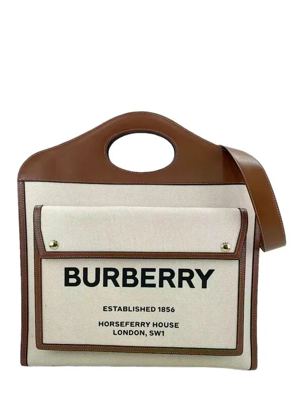 Burberry 2020s Mini Pocket Tote Bag - Neutrals