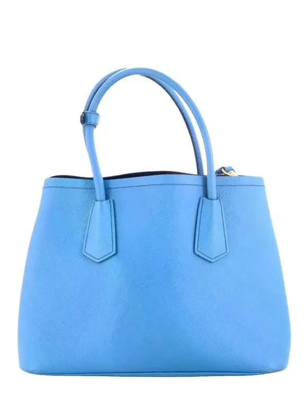Prada Saffiano Leather Tote Bag - Blue