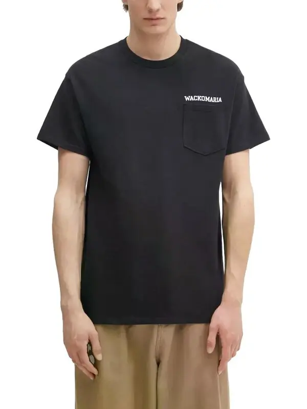 WACKO MARIA X Keith Haring Graphic-print Pocket T-shirt - Black