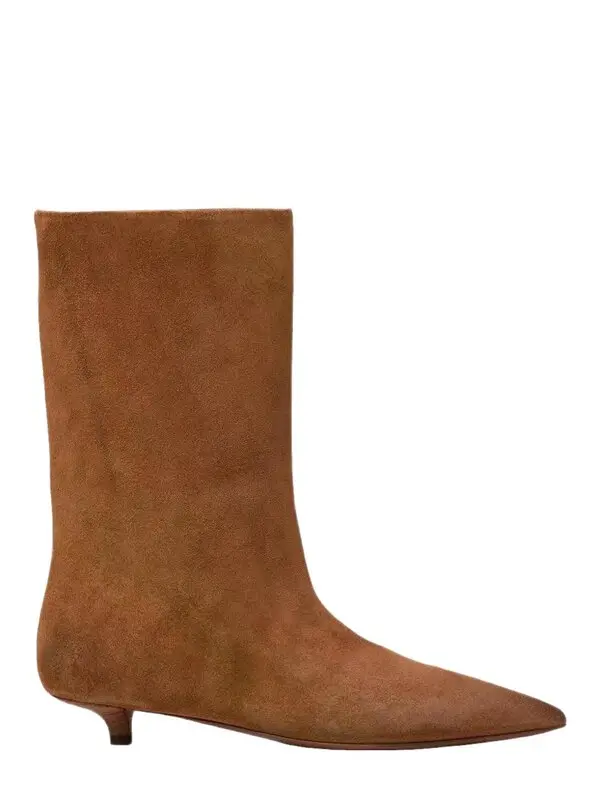 Marsèll Spino Pointed-toe Suede Ankle Boots - Brown