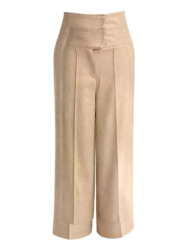 EDWARD ACHOUR PARIS Pressed-crease Tailored Trousers - Neutrals