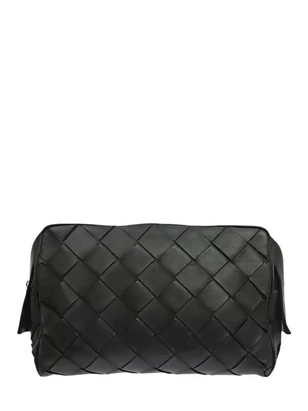 Bottega Veneta 2010-2020s Intrecciato Clutch Bag - Black