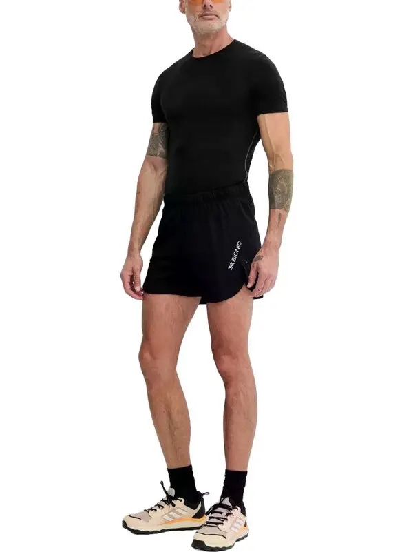 X-BIONIC Logo-print Elasticated-waist Shorts - Black