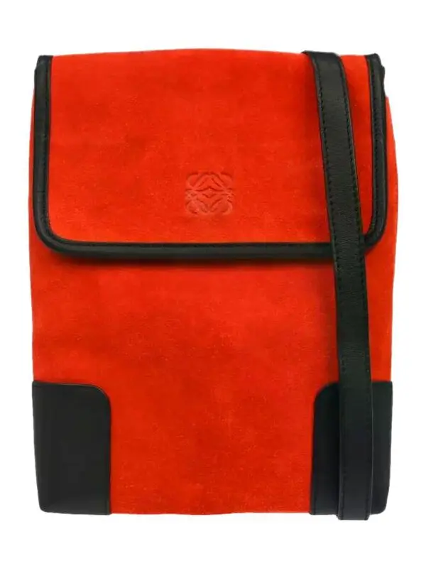 Loewe 1990-2000s Anagram Cross Body Bag - Red