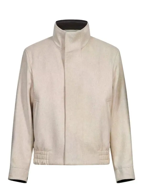 LARDINI High-neck Lightweight Jacket - Neutrals