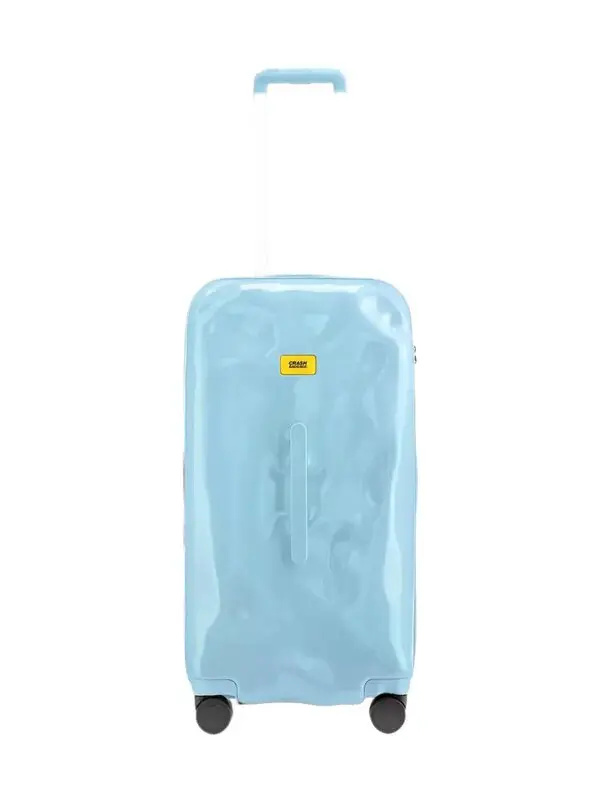 CRASH BAGGAGE Medium Trunk Dented-effect Suitcase - Blue