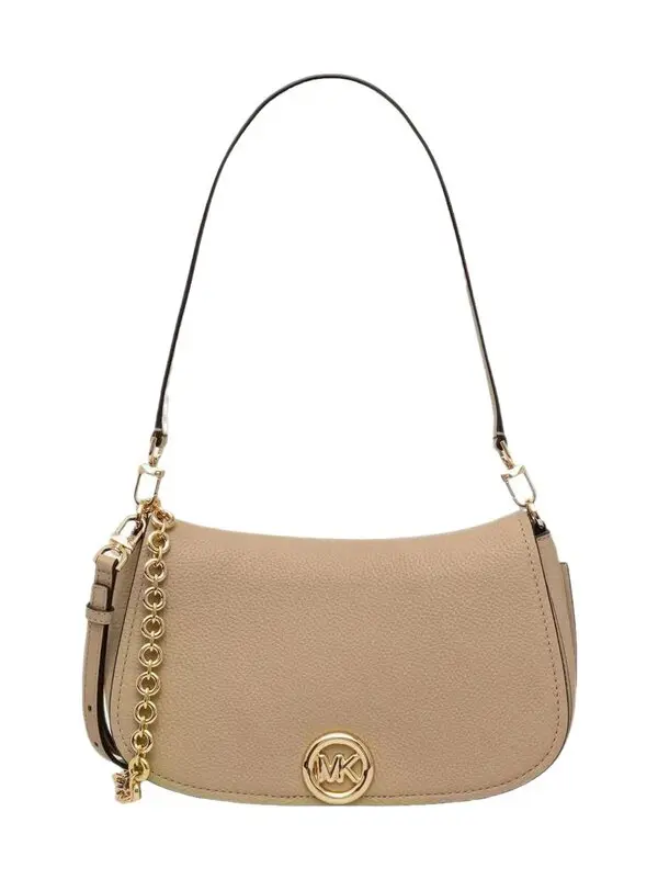 Michael Kors Pebbled Leather Chain-link Shoulder Bag - Neutrals