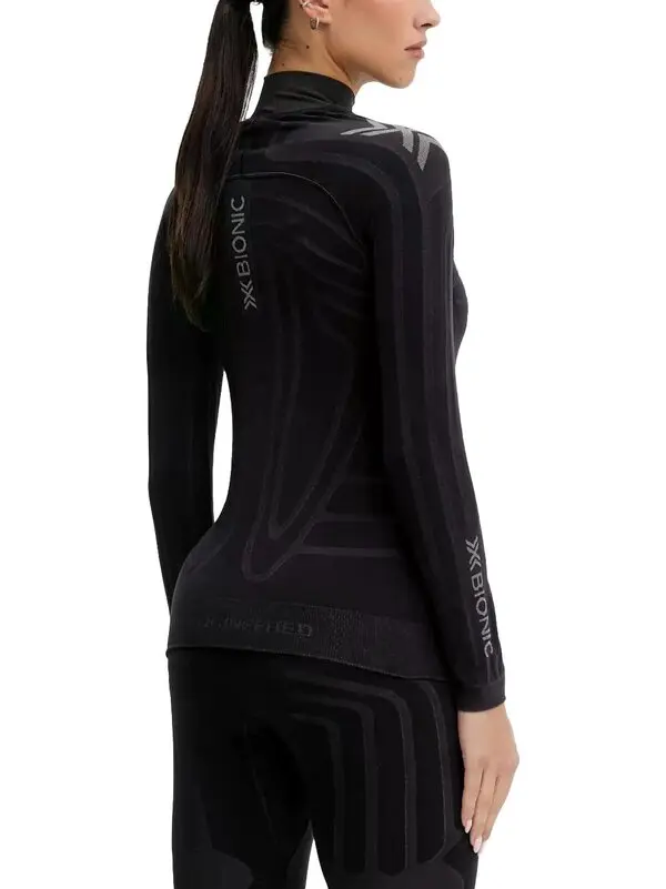 X-BIONIC Logo-print High-neck Top - Black