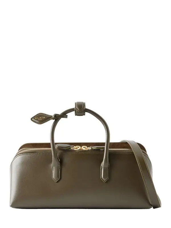 Alaïa Delta Leather Mini Bag - Green