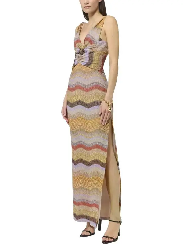 Missoni Zigzag-knit Cut-out Dress - Orange
