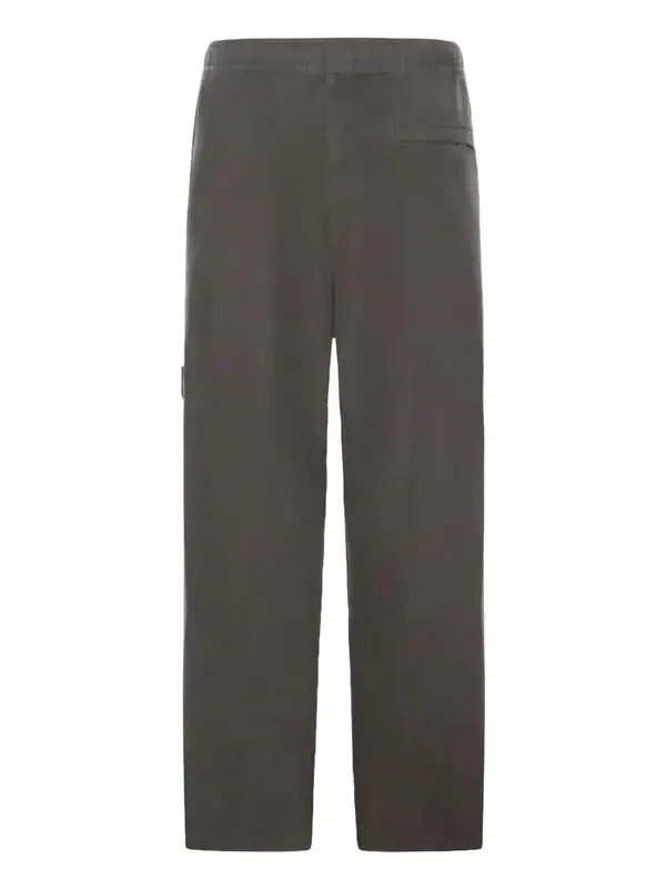 Stone Island Loose-fit Cargo Trousers With Zip And Snap Pockets - Grey