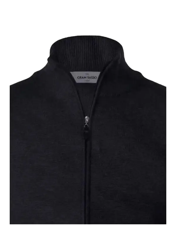 FILERIA High-neck Zip-up Cardigan - Black