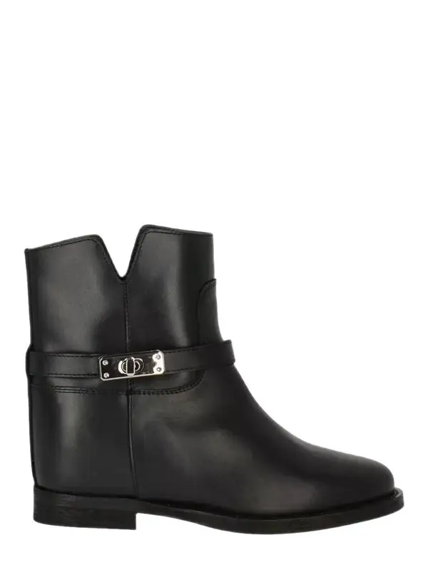 VIA ROMA 15 Turn-lock Strap Ankle Boots - Black