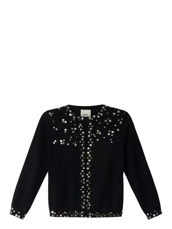 Isabel Marant Étoile Amaria Sequined Fine-knit Cashmere-silk Cardigan - Black