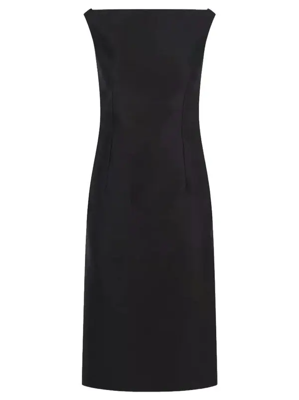 Balenciaga Off-shoulder Midi Dress - Black