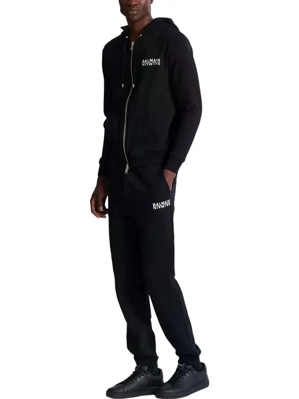 Balmain Zip-up Hoodie - Black