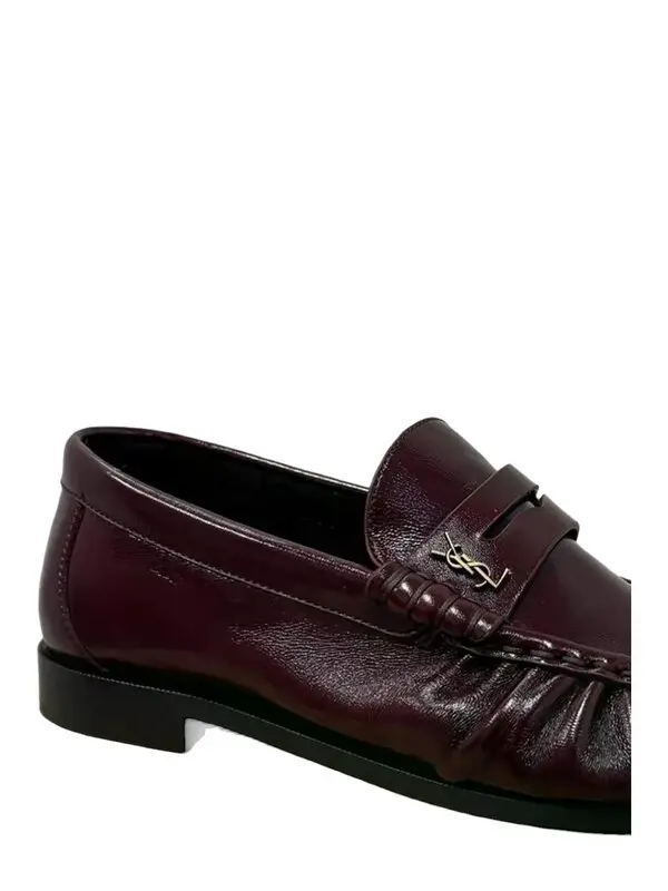 Saint Laurent Le Loafer Supple In Smooth Leather Shoes - Red
