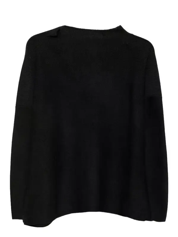 DANIELA GREGIS Fine-knit Drop-shoulder Knit - Black