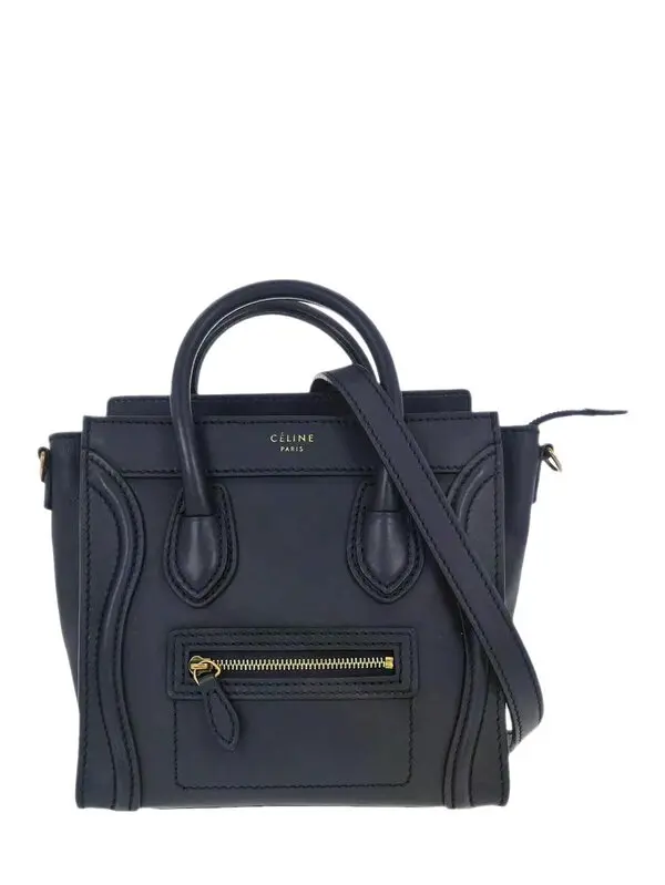 Celine Nano Logo-print Tote Bag - Blue
