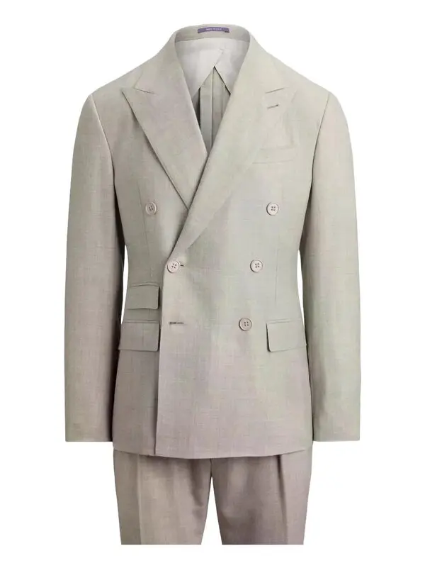 Ralph Lauren Purple Label Double-breasted Wool Suit - Grey