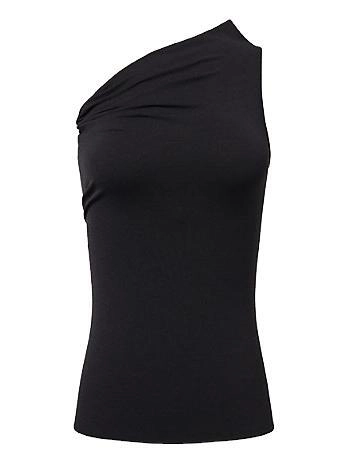 Rick Owens Athena Asymmetric Stretch-jersey Tank Top - Black