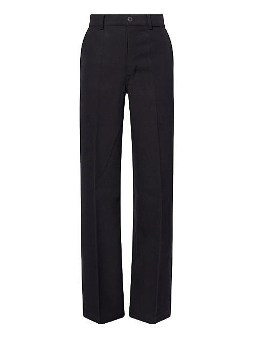 Rick Owens Wide-leg Work Wool Trousers - Black