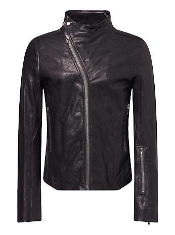 Rick Owens Release Zip-pocket Leather Jacket - Black
