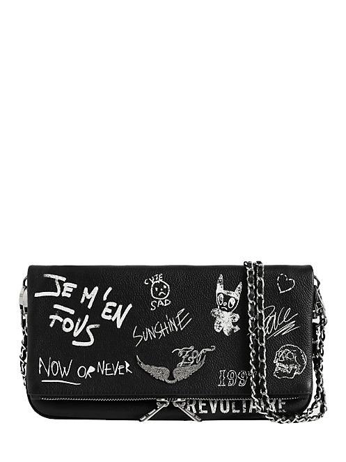 Zadig&Voltaire Rocky Arty Tag Leather Bag - Black