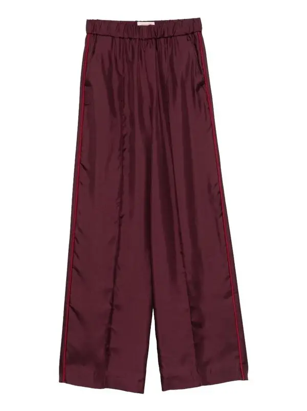 F.R.S FOR RESTLESS SLEEPERS Silk Wide-leg Trousers - Red