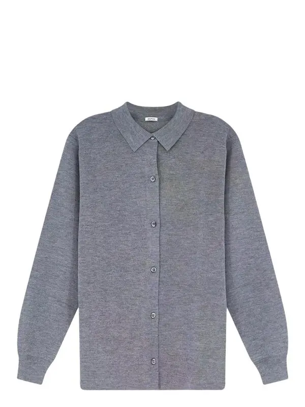 Aspesi Button-up Collared Cardigan - Grey