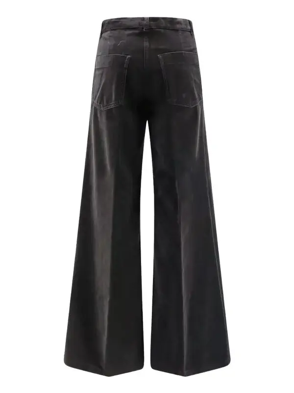 Aspesi Wide-leg Velvet Trousers - Brown