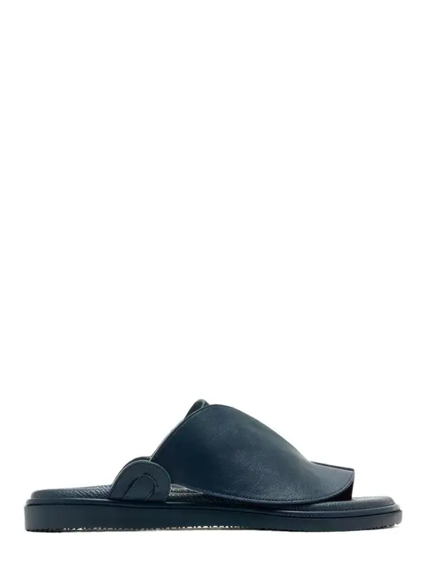 FORSA Intrecciato Suede Panel Sandals - Blue
