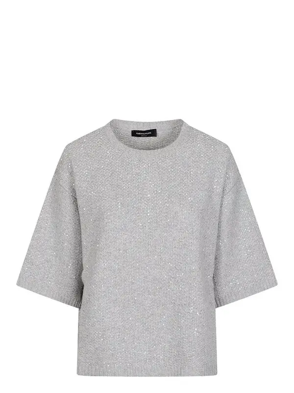 Fabiana Filippi Sequin-embellished Wool Sweater - Grey