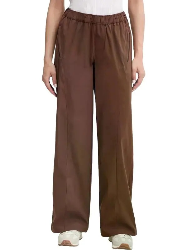 Under Armour Unstoppable Woven Elasticated-waistband Logo-patch Wide Leg Track Pants - Brown
