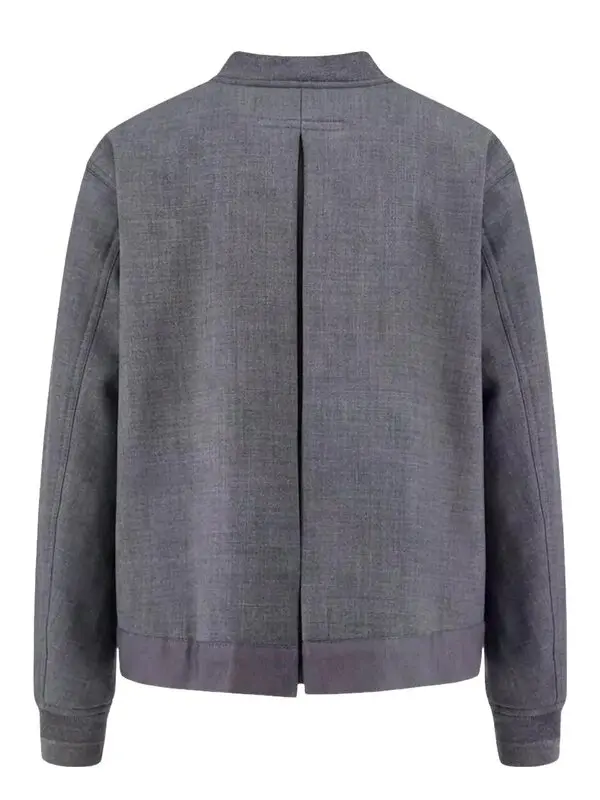 SEMICOUTURE Ariella Zip-up Bomber Jacket - Grey
