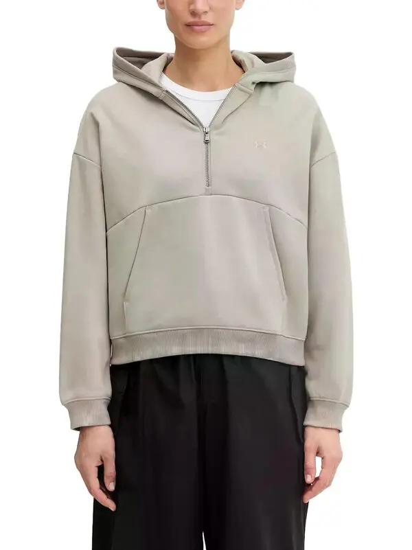 Under Armour Icon Half-zip Pouch-pocket Hoodie - Neutrals