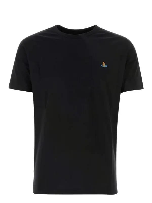 VIVIENNE WESTWOOD Orb-embroidered T-shirt - Black