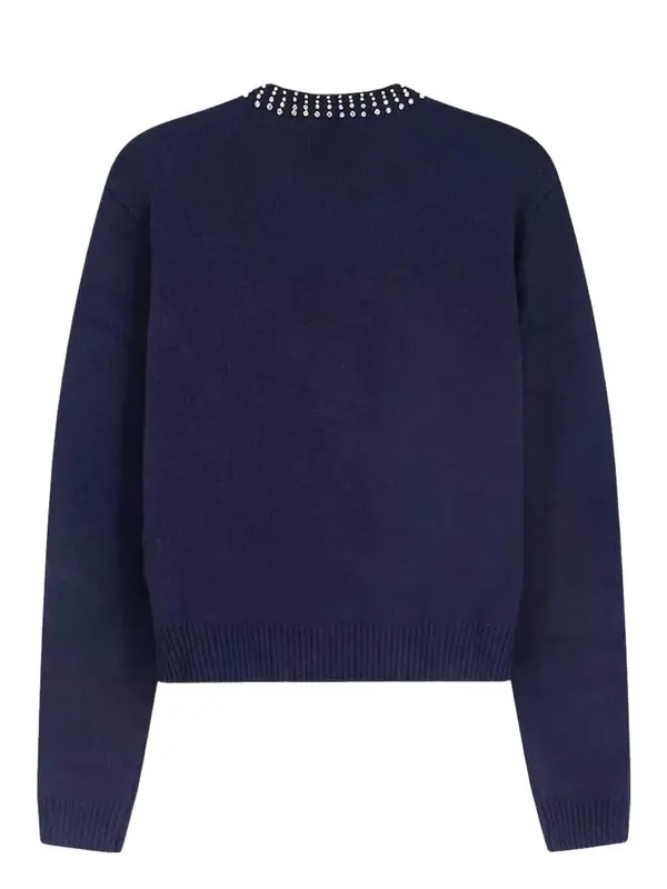SEMICOUTURE Hennie Crystal-embellished Button-front Cardigan - Blue