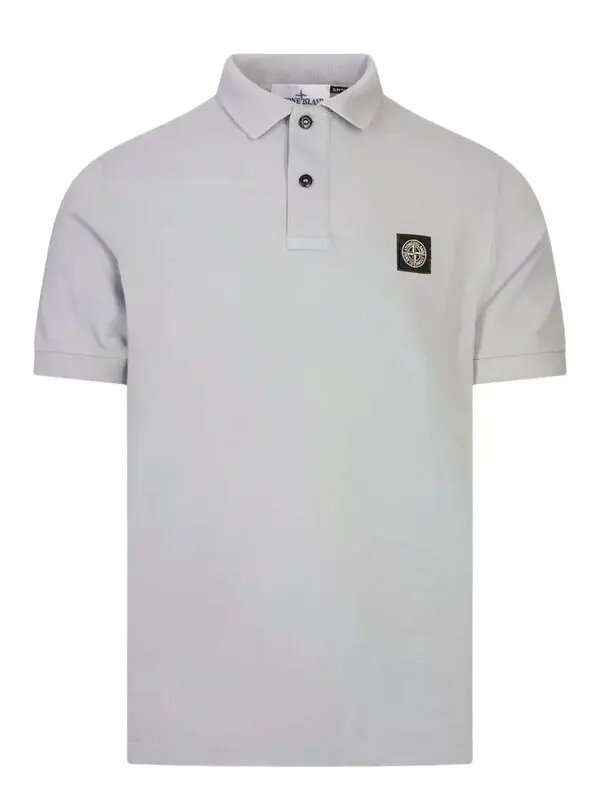 Stone Island Logo-patch Polo Shirt - Grey