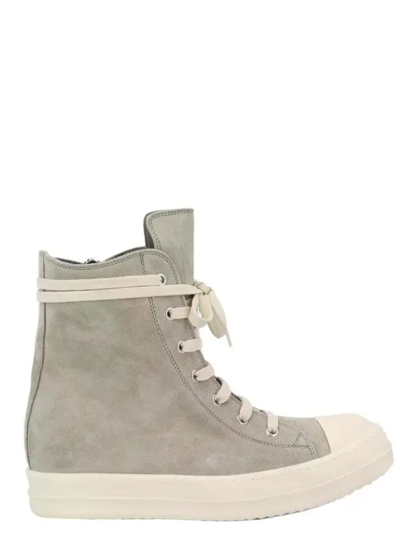 Rick Owens High-top Suede Sneakers - Grey