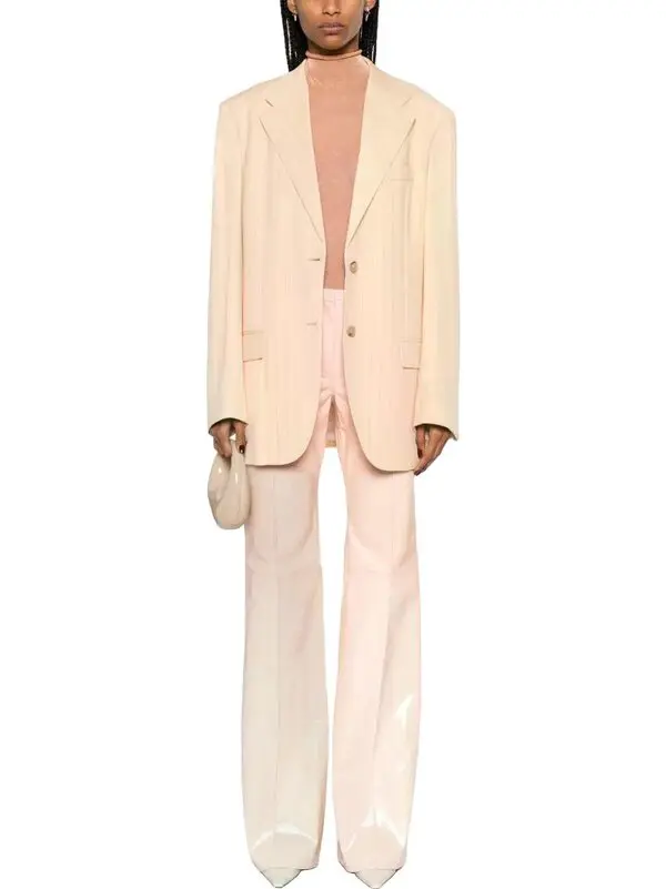 Philosophy Di Lorenzo Serafini High-shine Finish Wide-leg Trousers - Neutrals