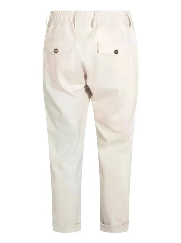 Eleventy Drawstring-waist Cuffed Trousers - Neutrals