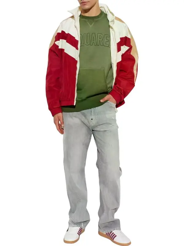 Dsquared2 Chevron High Neck Bomber Jacket - Red