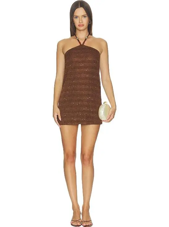 MORE TO COME Dagny Mini Dress In . Also - Brown